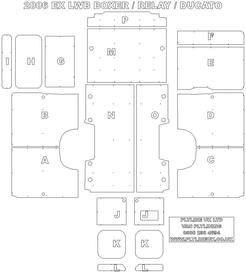 Citroen Extra Long Wheel Base Relay Van Ply Lining Kit – Oct 2006 On L4 ...