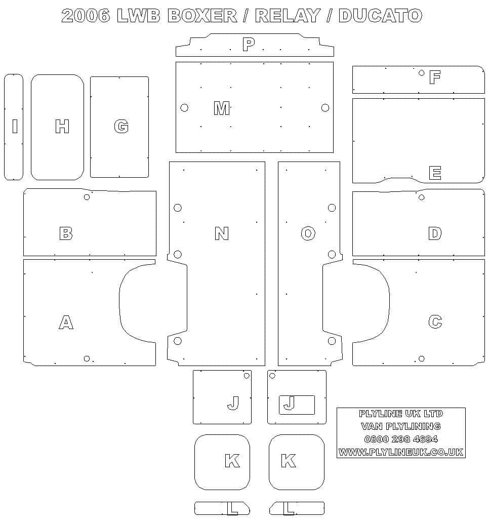 Citroen L3 Long Wheel Base Relay Van Ply Lining Kit – 2006-On – PlylineUK
