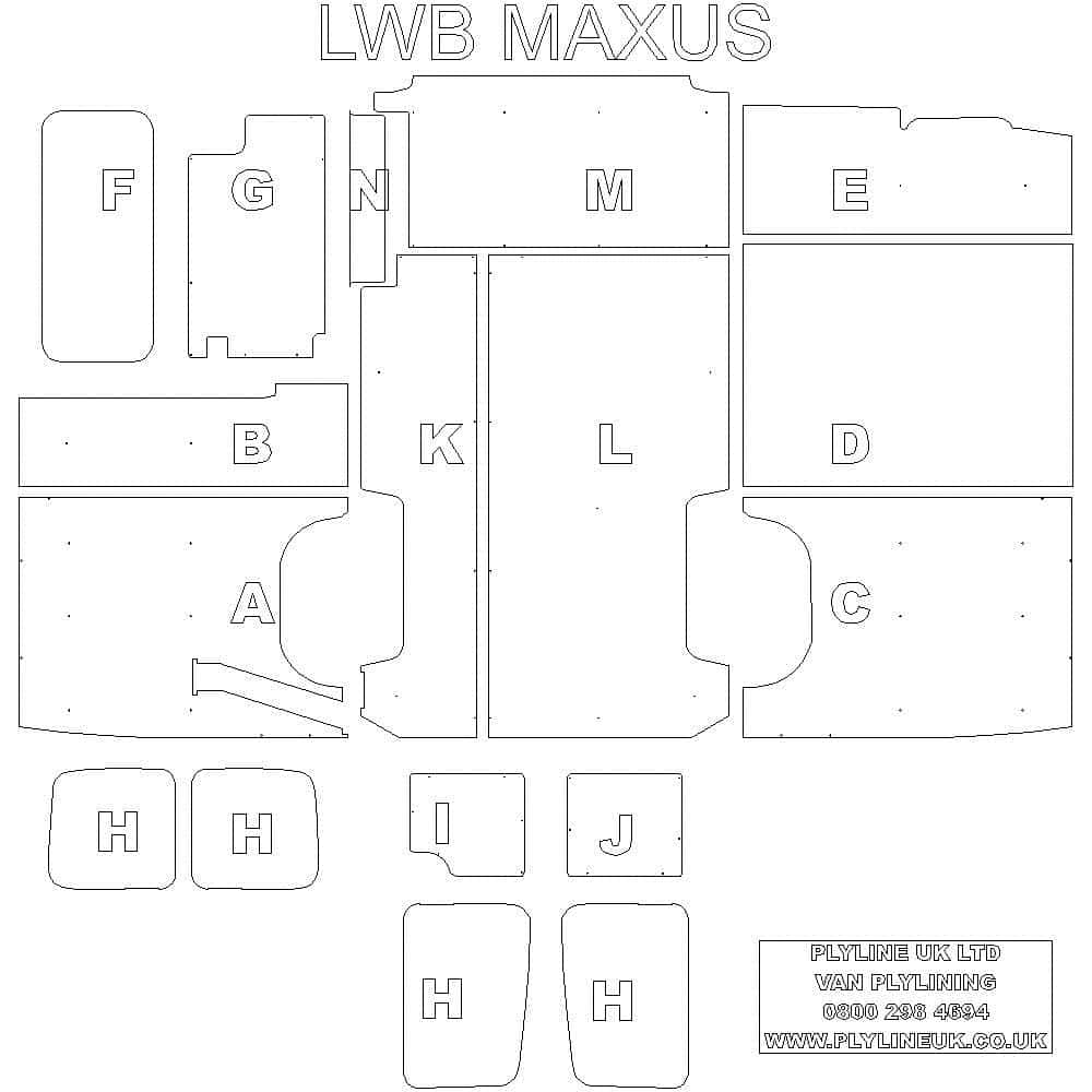 LDV Long Wheel Base Maxus Van Ply Lining Kit – PlylineUK