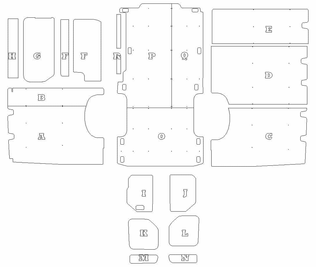 MAN TGE MWB Van Ply Lining Kit High Roof 2017-ONWARDS – PlylineUK